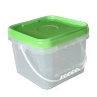 China Pickles 5L 6L 8L 10L Square Plastic Bucket with Custom Color LOGO and Easy-Opening for sale