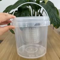 China Bucket 500ml-5l Clear White Plastic Bucket for Popcorn Drinks Ice Cream Butter and More for sale