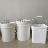 China Pickles Container Pet Treat Pail Square Plastic Bucket for Cosmetic and Industrial for sale