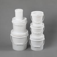 China Soup Storage Bucket with Lid and Handle Round Plastic Food Tub BPA Free Thickness 1.0 to 2.5 MM for sale