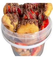 China Soup Storage Bucket with Lid and Handle Round Plastic Food Tub BPA Free Thickness 1.0 to 2.5 MM for sale