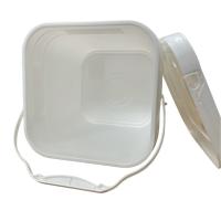 China Tamper Proof Seal 5L 6L Square Bucket with Sealed Lid and LOGO Printed Plastic Bucket for sale