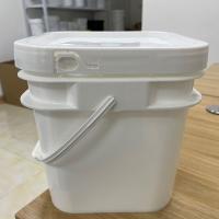 China Tamper Proof Seal 5L 6L Square Bucket with Sealed Lid and LOGO Printed Plastic Bucket for sale