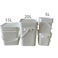 China Recycle Square Plastic Bucket with GAP/ISO/FDA Approved Chemical Resistance for sale