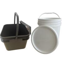 China Highly Durable White Color Plastic Recycling Bucket Pail with Easy-Opening Design for sale