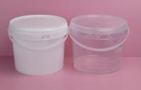 China 500ml/750ml/1000ml Small Food Grade Round Plastic Buckets with Sealed Lids and Material for sale