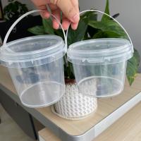 China 500ml/750ml/1000ml Small Food Grade Round Plastic Buckets with Sealed Lids and Material for sale