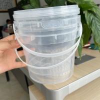 China 500ml/750ml/1000ml Small Food Grade Round Plastic Buckets with Sealed Lids and Material for sale