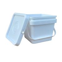 China Food Grade 2 Gallon Square Pail Polypropylene Square Bucket for Storing Pet Treats for sale