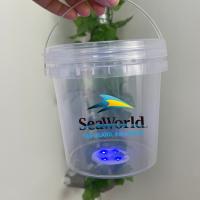 China Easy-Opening Clear LED Light Up Halloween Bucket for Round or Square Trick-or-Treating for sale