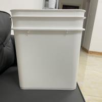 China Polypropylene Accessories Heavy Duty Square Plastic Bucket 2 Gallon 4 Gallon Square Pail with Lid and Handle for sale