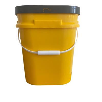 China 5L-20L Pail Square Plastic Bucket with Customized Printing and Polypropylene Material for sale