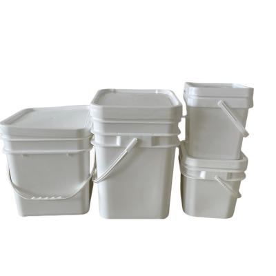 China Polypropylene Handle Plastic Square Pail 4L 5L 6L 8L 10L for Transporting Drinks for sale