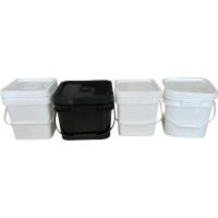 China Silk Screen/Heat Transfer/IML 1.0-2.5mm Plastic Bucket with Lids 4 Liter Pail for sale