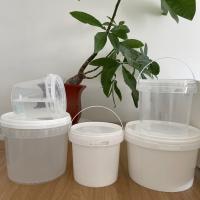 China Polypropylene Buckets 2 Liter Transparent Plastic Pail with Buckets Lid and Handle for sale