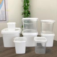 China Plastic Bucket With Lids And Handles 1L-5L Capacity Plastic Pail 1.0-2.5 MM Thickness for sale