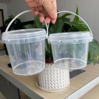 China Printing Silk Screen/Heat Transfer/IML 1L-5L Clear Transparent Plastic Bucket with Lid for sale