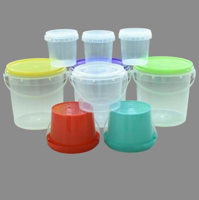China 500ml 1L 2L 3L 4L 5L Clear Plastic Bucket Round Bucket for Durable and Sturdy Design for sale