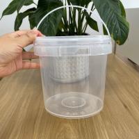 China 500ml 1L 2L 3L 4L 5L Clear Plastic Bucket Round Bucket for Durable and Sturdy Design for sale