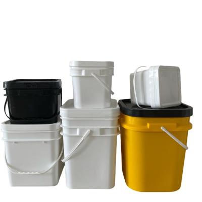 China 1L/2L/3L/4L/5L Storage Pucket Durable and Versatile Polypropylene Square Pail with Cover for sale