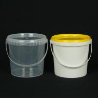 China Pet Food Grade 300ml 500ml 750ml 1L Plastic Pail with Accessories Buckets Lid Handle for sale
