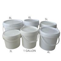 China 1L-10L Round Food Grade Plastic Pail with PP HDPE Material and Thickness 1.0-2.5mm for sale