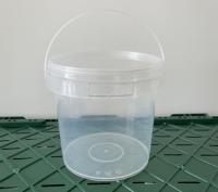 China Industrial Customization 300ml 500ml 750ml 1L Clear Plastic Buckets with Lid and Lid for sale