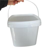 China Food Clear Bucket 500ml 1L 2L 3L 5L Square Plastic Bucket with Lid Customized for sale