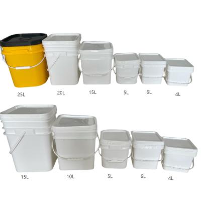 China 1L 2L 3L 5L 6L 10L 15L 20L 25L Plastic Buckets With Handle in Thickness 1.0 to 2.5 MM for sale