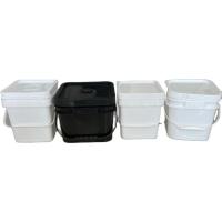 China 1-25L Square Color and White Food Grade Plastic Bucket Container for Customization for sale