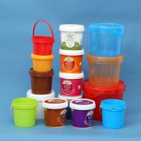 China Certificate GAP/ISO/FDA 300ml-5L Custom Clear Peanut Butter Sauce Food Packaging Container Bucket with Lid for sale