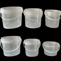 China Recycle Custom Clear Round Packaging Container Bucket with Lid for sale