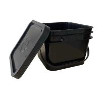 China Tool 2 Gallon Square Plastic Bucket Tubs Container with Tamper Evident Lids GAP/ISO/FDA Certified for sale
