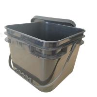 China Tool 2 Gallon Square Plastic Bucket Tubs Container with Tamper Evident Lids GAP/ISO/FDA Certified for sale