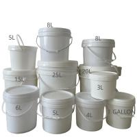 China Recycle Custom 1 -25 liter Round Packaging Container Bucket with Lid Thickness 1.0 to 2.5 MM for sale