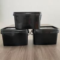 China Pet Food Packaging Essential 3 Liter Plastic Bucket with Lid and Handle for sale