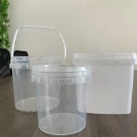 China GAP/ISO/FDA Certified Square Plastic Bucket in 500ml 1L 2L 3L 4L 5L Sizes for Snacks for sale