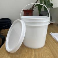 China Customizable Food Storage Bucket with Handle in White PP Plastic for sale