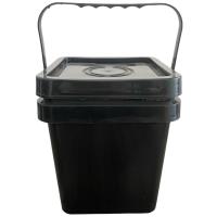 China 5L Square Plastic Bucket with Yellow Color and Durable 1.0-2.5MM Walls for sale