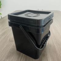 China 5L Square Plastic Bucket with Yellow Color and Durable 1.0-2.5MM Walls for sale