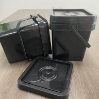 China 5L Square Plastic Bucket with Yellow Color and Durable 1.0-2.5MM Walls for sale