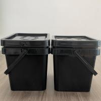 China 5L Square Plastic Bucket with Yellow Color and Durable 1.0-2.5MM Walls for sale