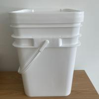 China 2L 4L 5L 8L 10L 15L 18L 20L Square Bucket Plastic Container with Silk Screen Printing for sale
