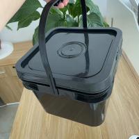 China White 8 Liter Plastic Square Buckets Pail with GAP/ISO/FDA Certification for sale