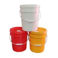 China Industrial 1L-25L Round Plastic Buckets with Handle and Lid Certified by GAP/ISO/FDA for sale
