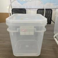 China 10L Clear Square Pail with Heat Transfer Printing and Polypropylene Material for sale