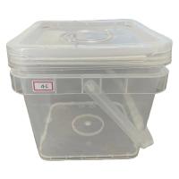 China Silk Screen Printing Plastic Bucket Container 1-25L Square Clear and White Food Grade for sale