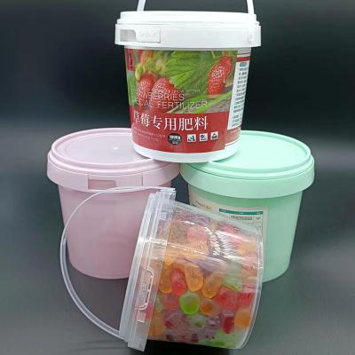 China GAP/ISO/FDA Certified Food Grade Plastic Bucket with Lid for Storing Sauce and Butter for sale