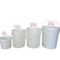 China Leak Proof Black Polypropylene Round Bucket with Lid Fruit and Vegetable Picking for sale