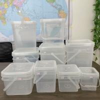 China 1-5L Food Safe Square Plastic Bucket with 1.0 to 2.5 MM Thickness and Accessories for sale